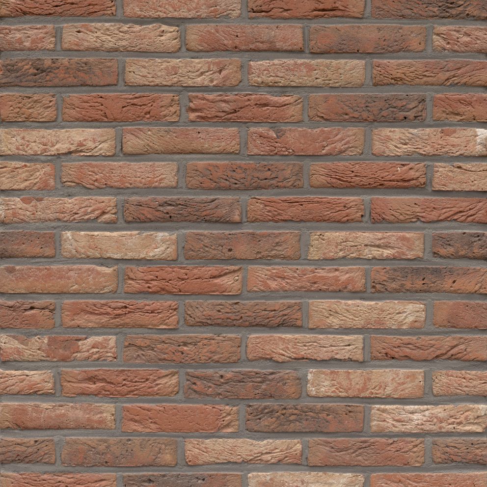 Roodbruine Terca keramische gevelsteen - Arces Candy Rood generfd en fijn bezand